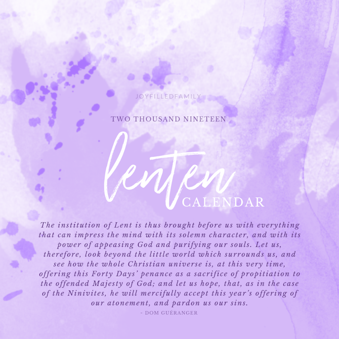 2019 Lenten Calendar - Payhip