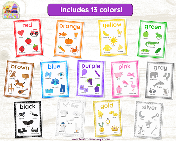 LEARN THE COLOURS - Classroom Wall Posters - Payhip