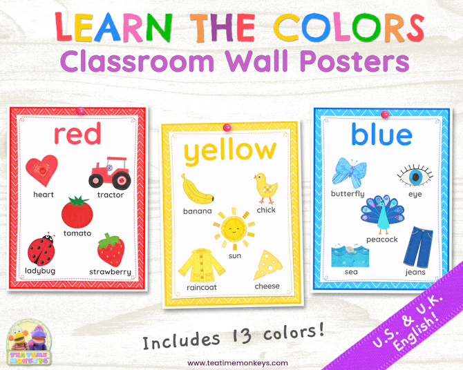 Colors Chart Gr Pk5 By Teachers Friend Classroom Theme