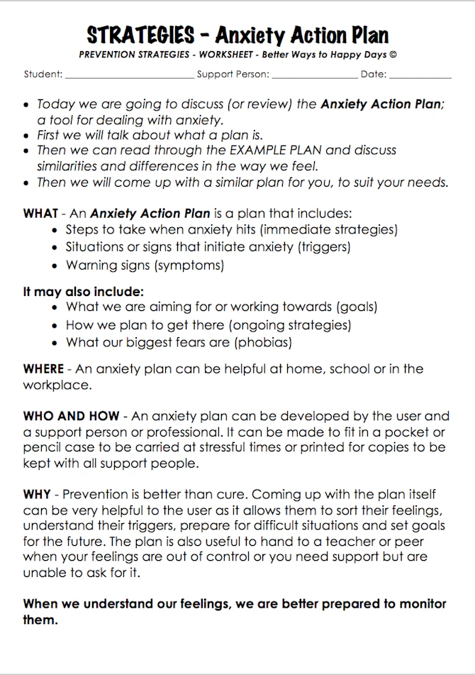 Anxiety Action Plan - Payhip