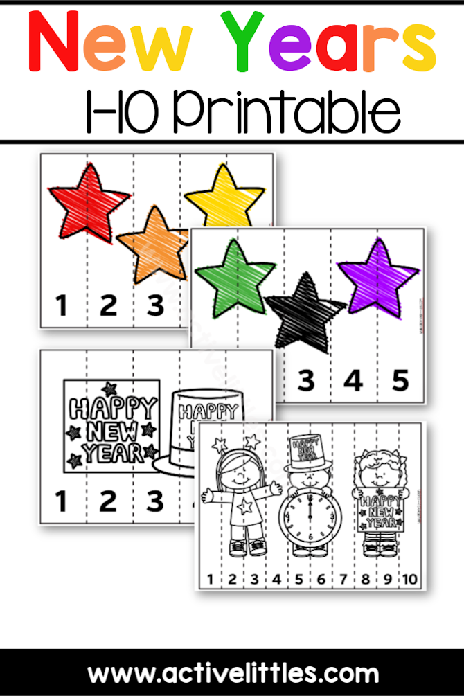 New Years 1-10 Puzzle Printable - Payhip