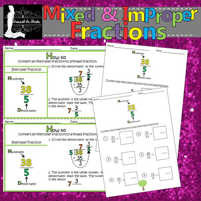 Mixed & Improper Fractions Packet - Payhip