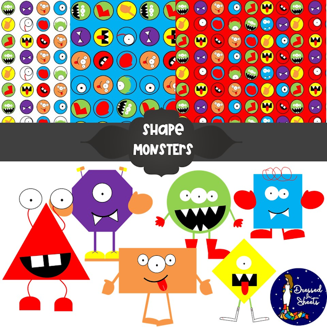 Monster Shapes - Clip art - Payhip