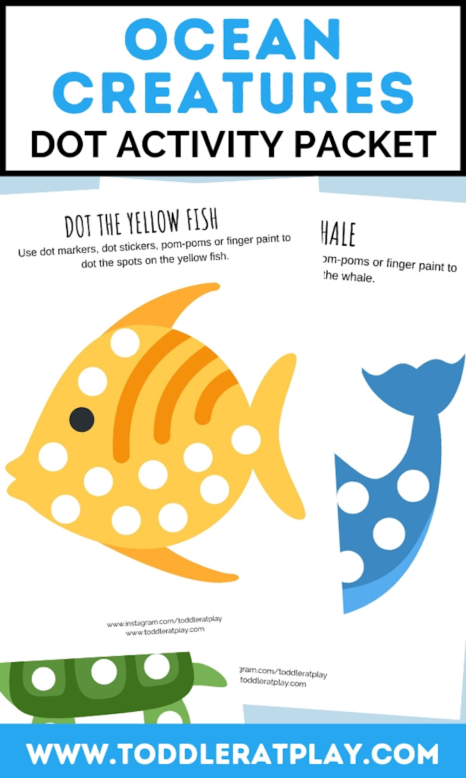 Ocean Creatures Dot Activity Packet - Payhip