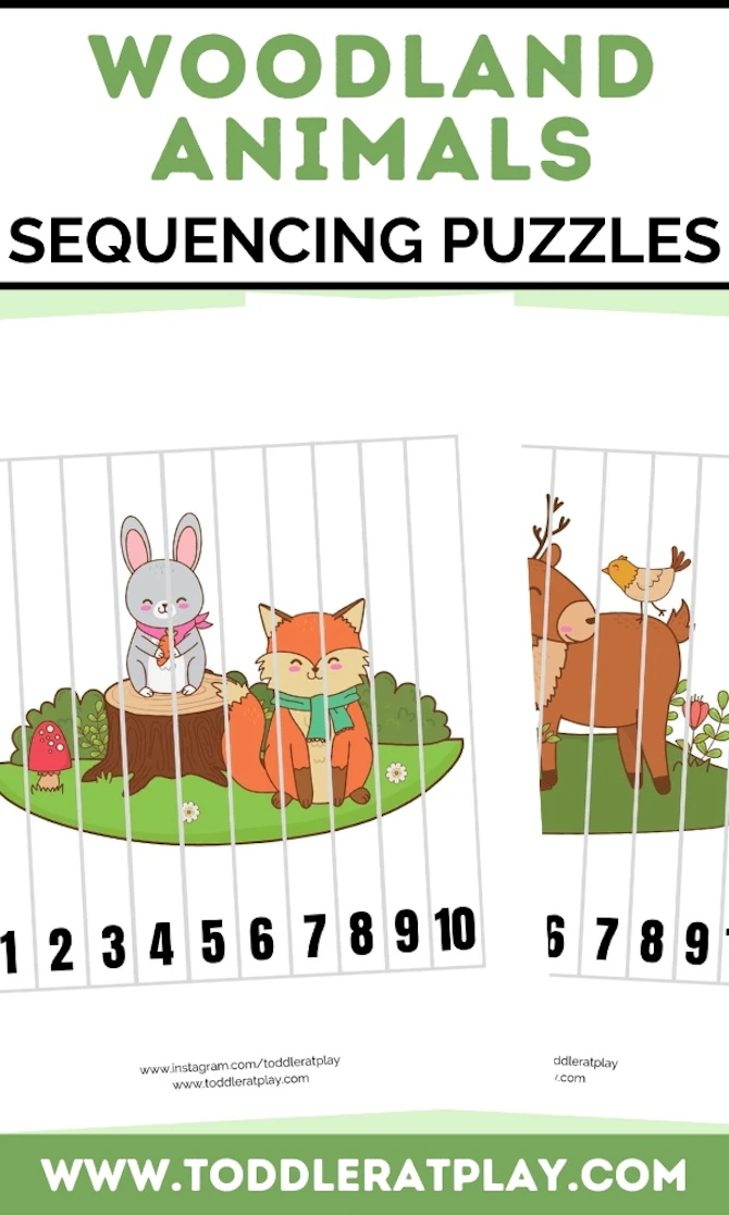 Woodland Animals Sequencing Puzzles - Payhip