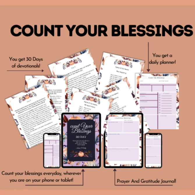 Count Your Blessings 30 Day Thanksgiving Devotional, Prayer And ...