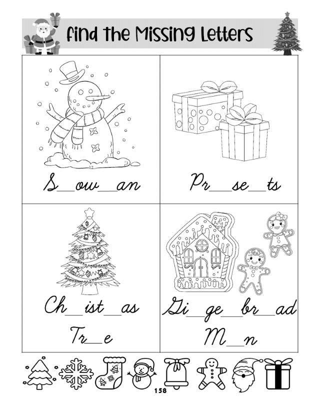 Christmas Cursive Handwriting Workbook For Kids - Payhip