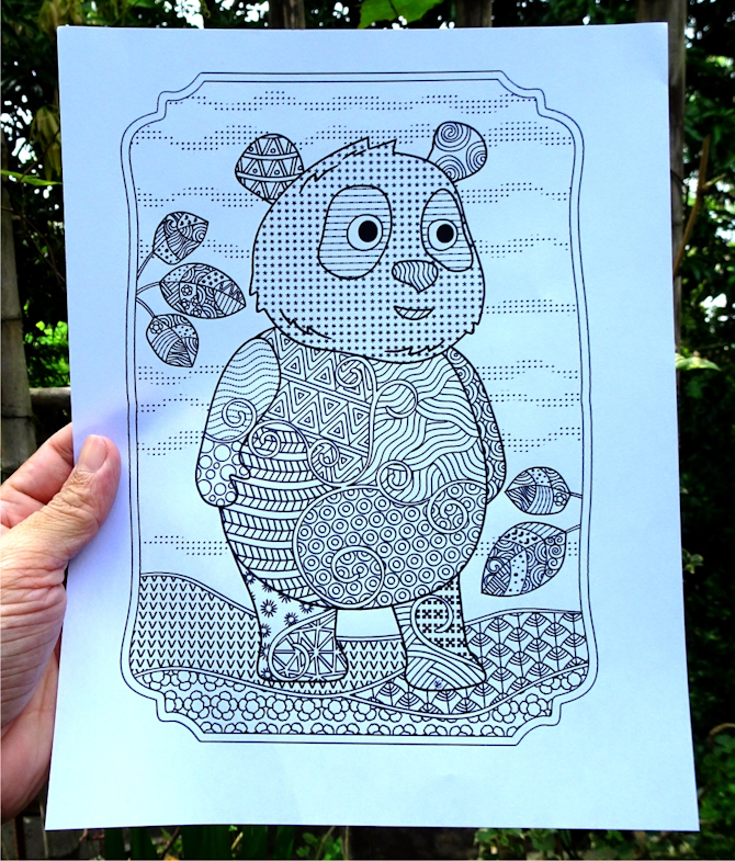 Panda & Penguin Zentangle Coloring Pages - Payhip