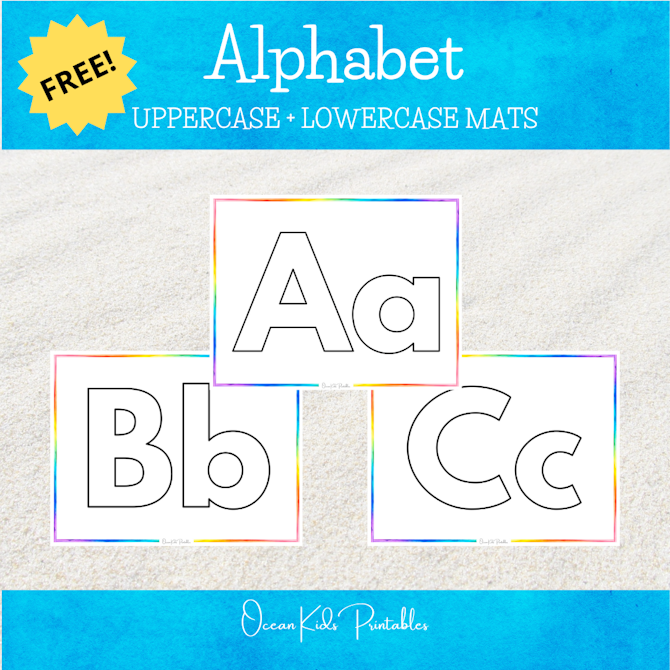 FREE - Alphabet Uppercase and Lowercase Letter Mats - Payhip