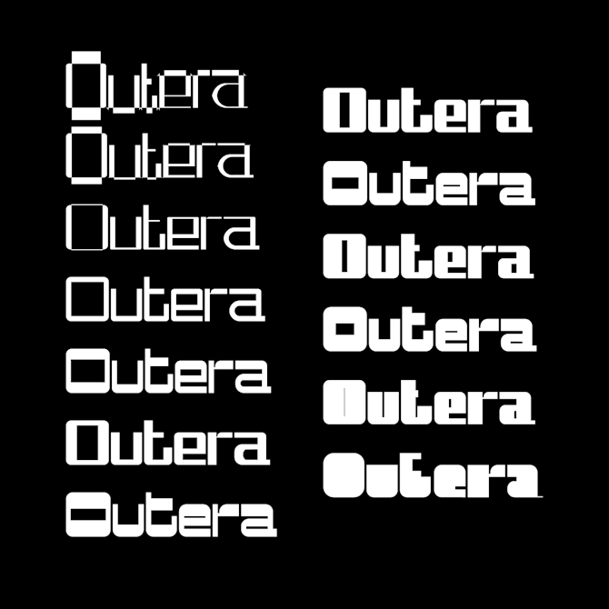 Outera - An experimental variable font - Payhip