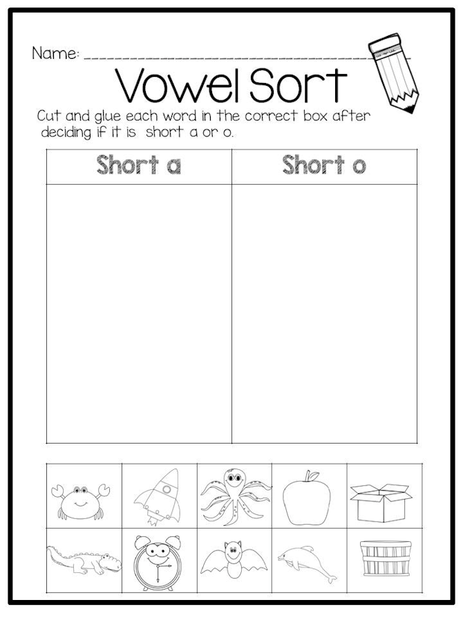 Short Vowel Phonics Practice Pages Printable and Google Slides™ FREEBIE ...